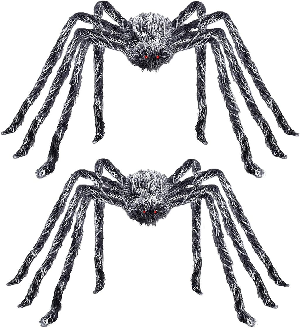 LIGHTSHARE 6 PCS Giant Hairy Spider Set Halloween Decorations Differen ...